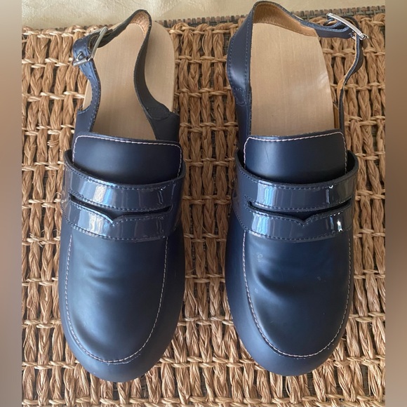 Hunter | Shoes | Hunter Refined Italian Penny Loafer Clog Navy Blue ...